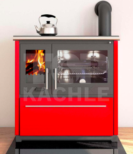 Kachľový sporák Plamen 850 Glas, s výhrevným výkonom 8-11kW, pravá ...